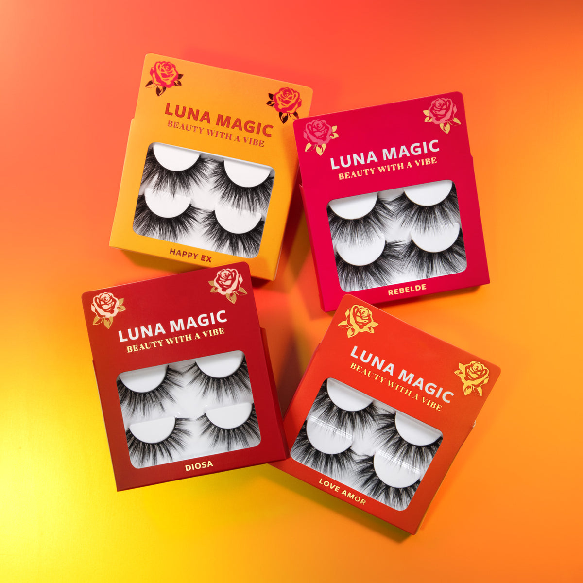 Happy Ex, 100% Faux Mink Lashes, 2 Pairs – LUNA MAGIC BEAUTY