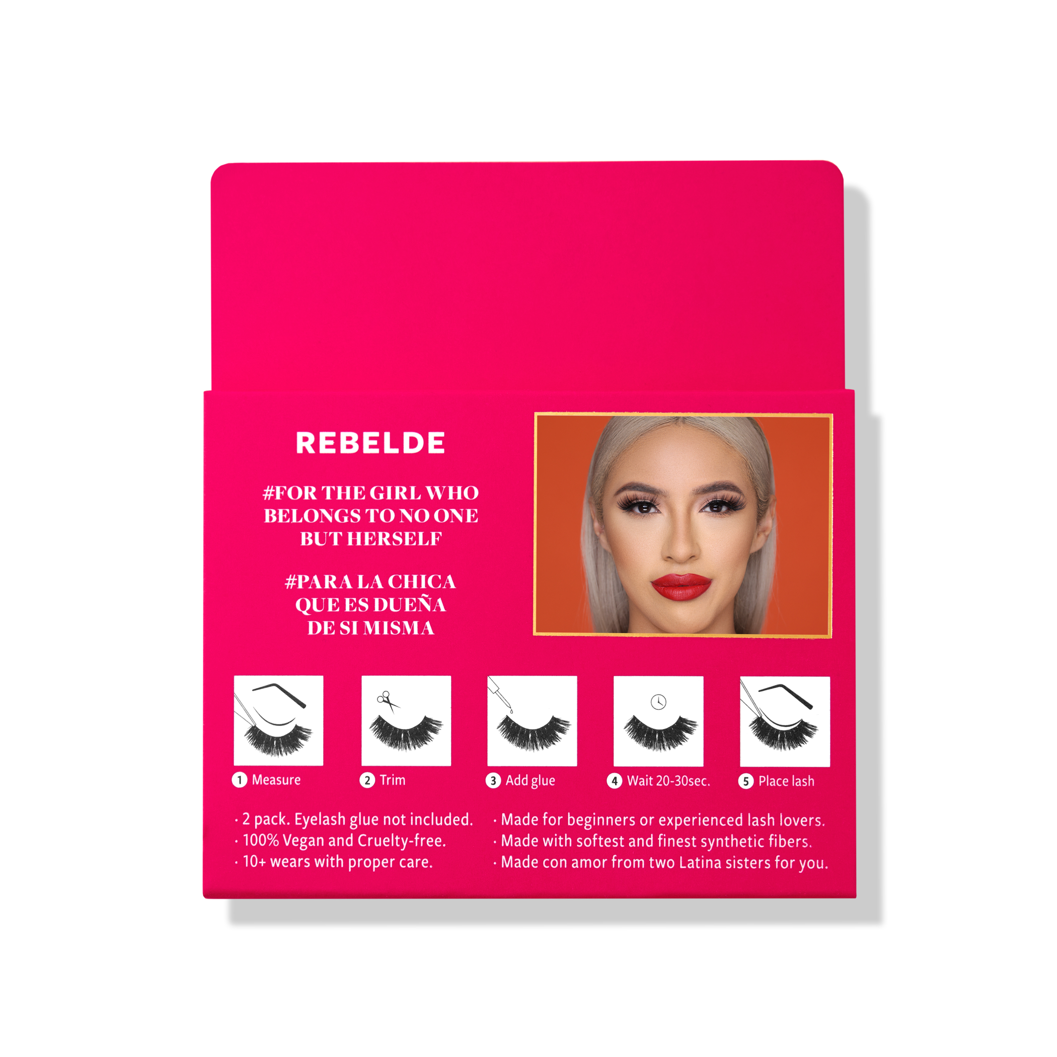 Rebelde, 100% Faux Mink Lashes, 2 Pairs – LUNA MAGIC BEAUTY